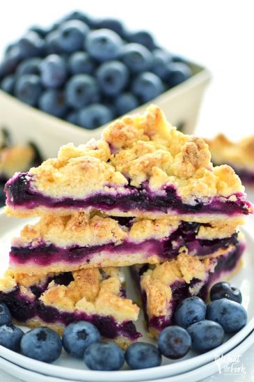 Gluten Free Blueberry Crumb Bars - What the Fork