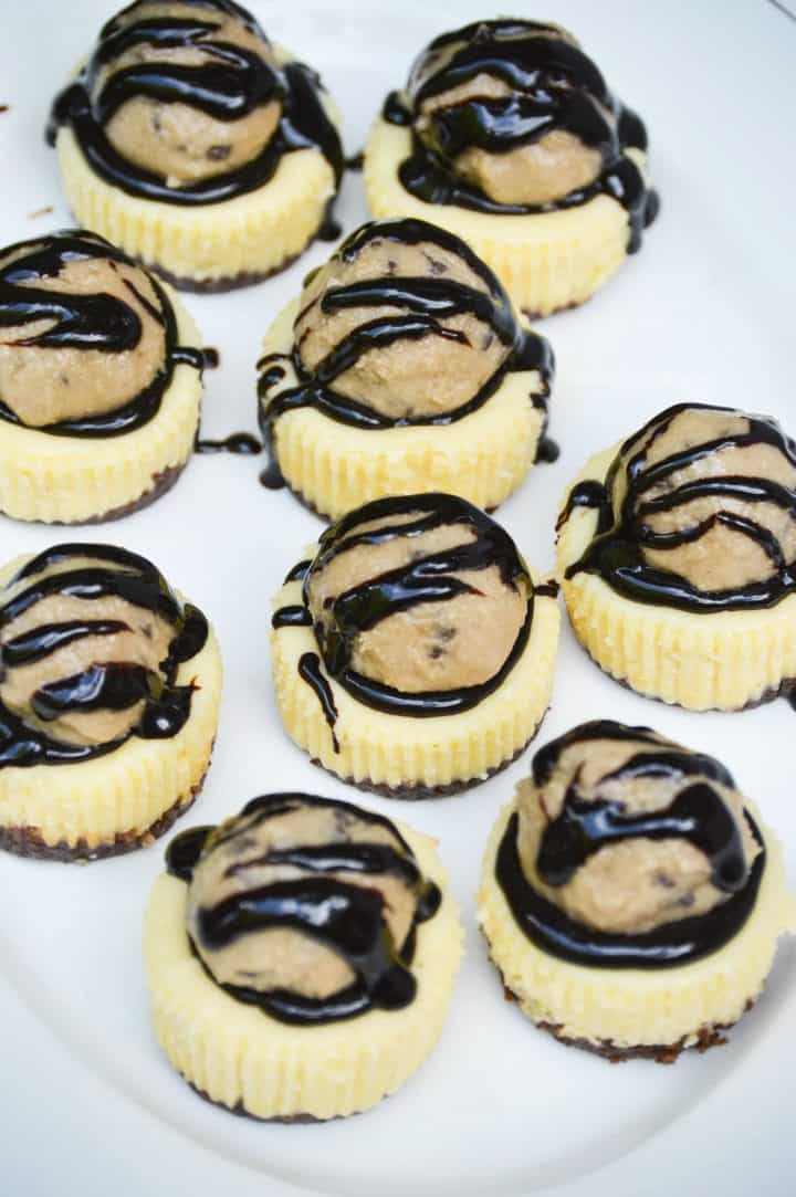Gluten Free Chocolate Chip Cookie Dough Mini Cheesecakes - What the Fork