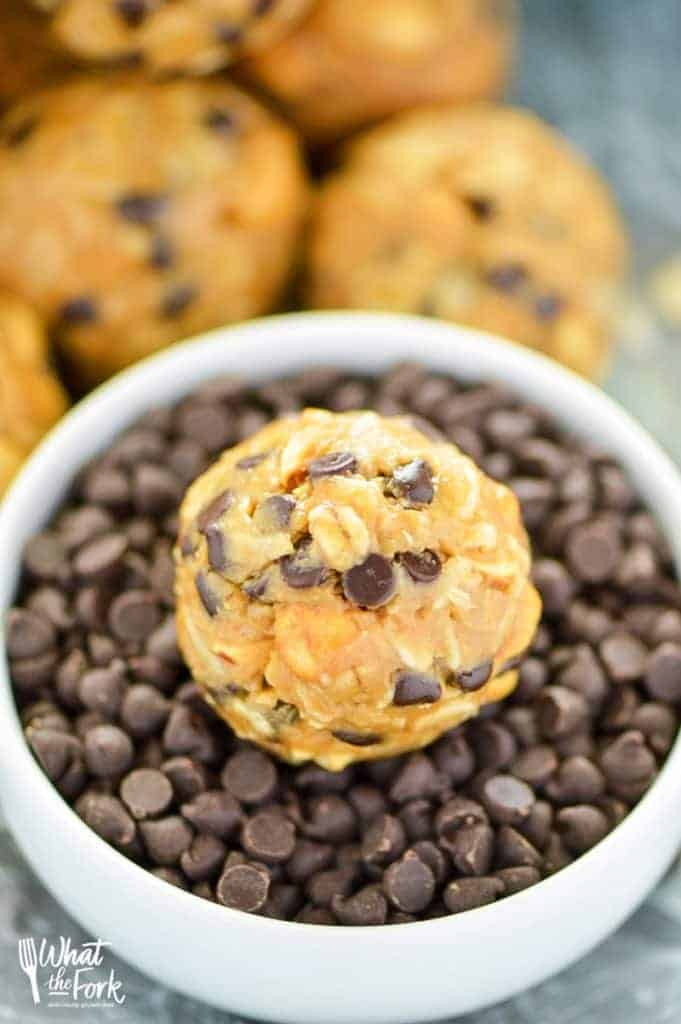 No-Bake Chocolate Chip Breakfast Balls - What the Fork