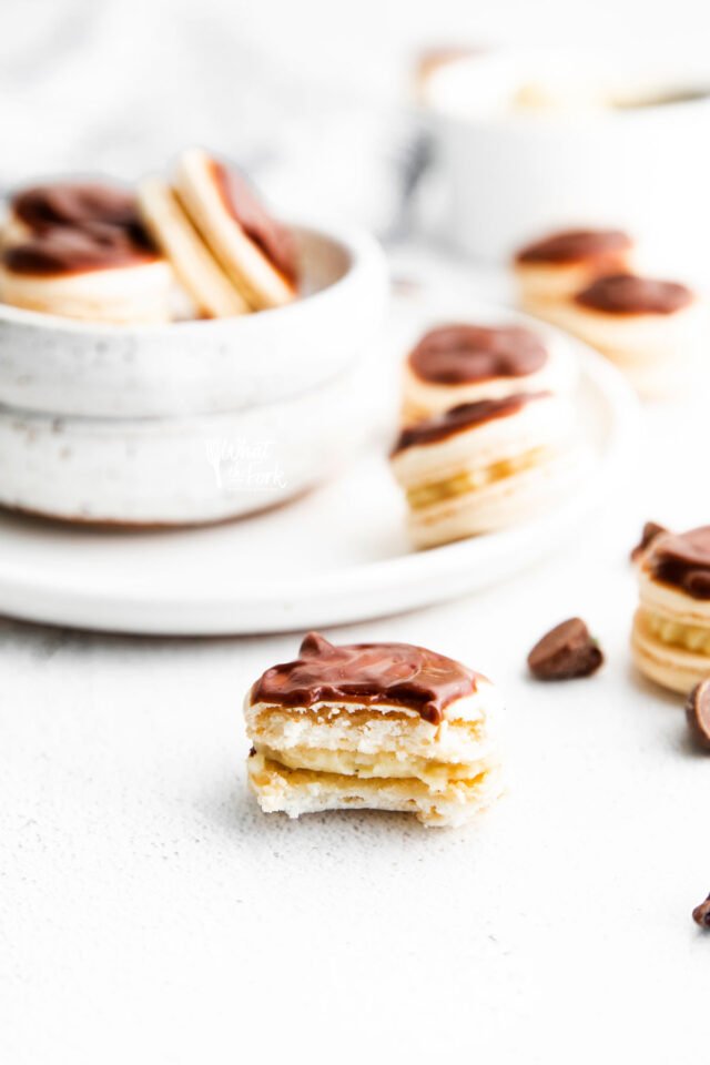 Boston Cream Pie Macarons Recipe: French Macaron Method - What the Fork